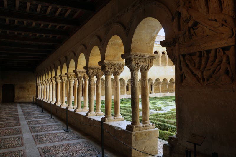 Stone convent stock image. Image of stone, columns, hall - 163206363