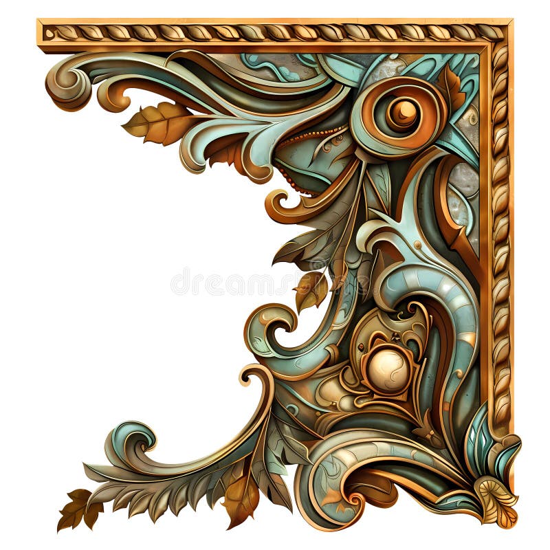 Stone Corner Elements for Card Design, Generated Ai Stock Photo ...