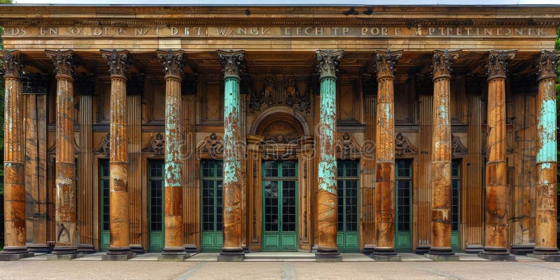 Stone Cornices, Decorated with Embossed Patterns and Figures ...