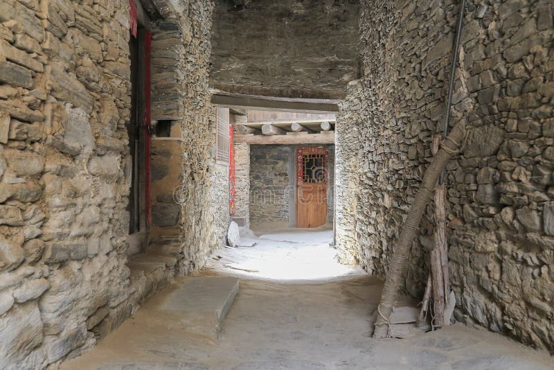 Stone corridor stock image. Image of passage, dark, architecture - 41280917