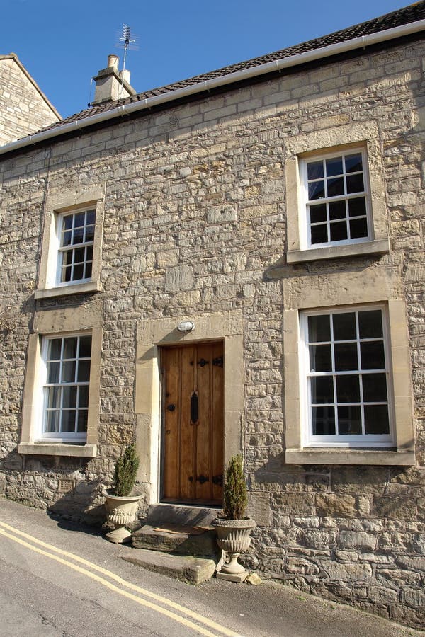 Old Stone Cottage stock photo. Image of front, europe - 14174450