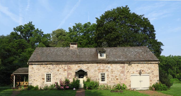 Historic Colonial Stone Cottage at Poole Iron Forge USA Editorial Image ...