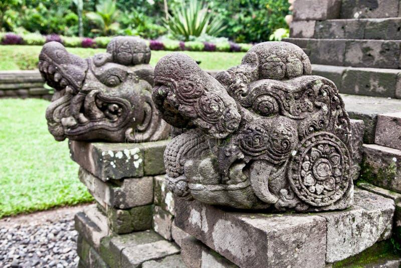 Stone Craft in Candi Kidal Temple Near by Malang, East Java Stock Photo ...
