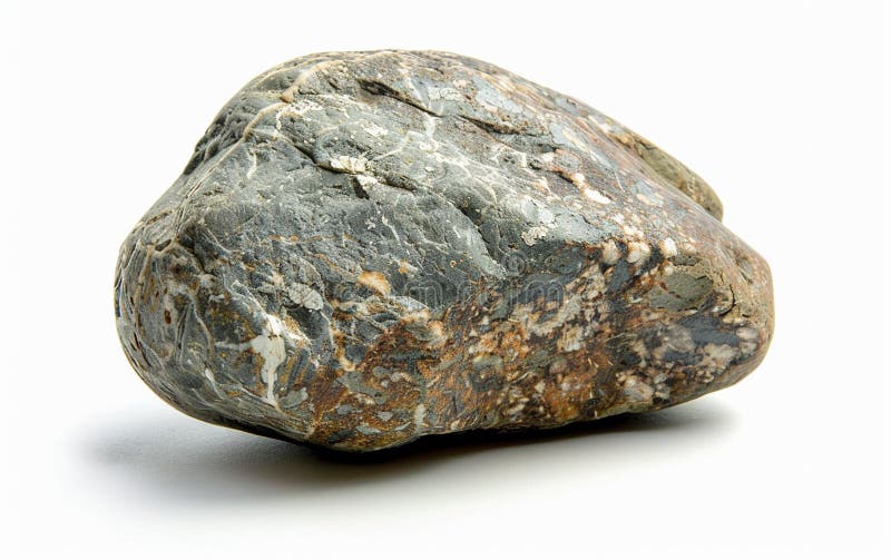 Stone on a Crisp White Background -Generative Ai Stock Illustration ...