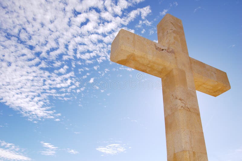 Stone cross stock photo. Image of clouds, christianity - 16856644