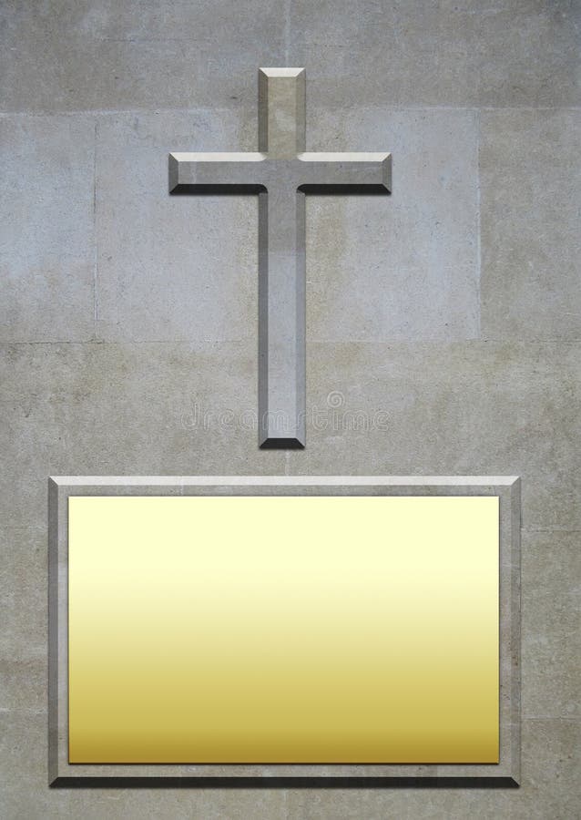 Memorial with Blank Plaque stock vector. Illustration of memorial ...