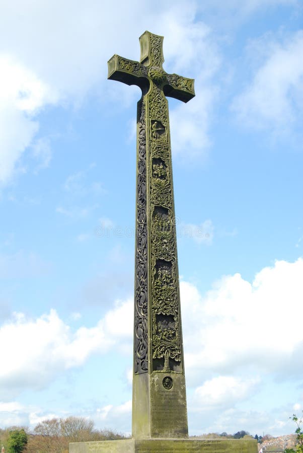 Stone Cross at Durham Cathedral Stock Image - Image of memorial ...
