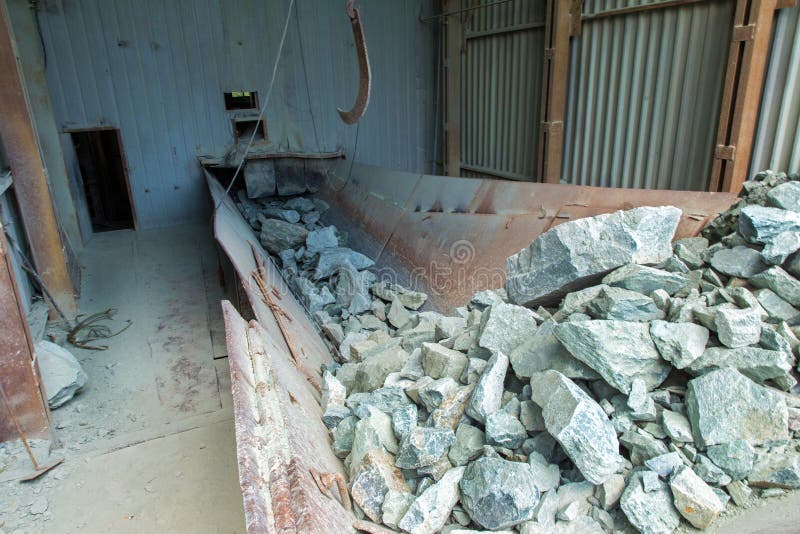 Stone Crusher Conveyor stock image. Image of industrial - 188086655