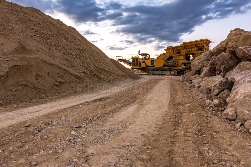 Machine at quarry stock photo. Image of heavy, grey, industry - 290456