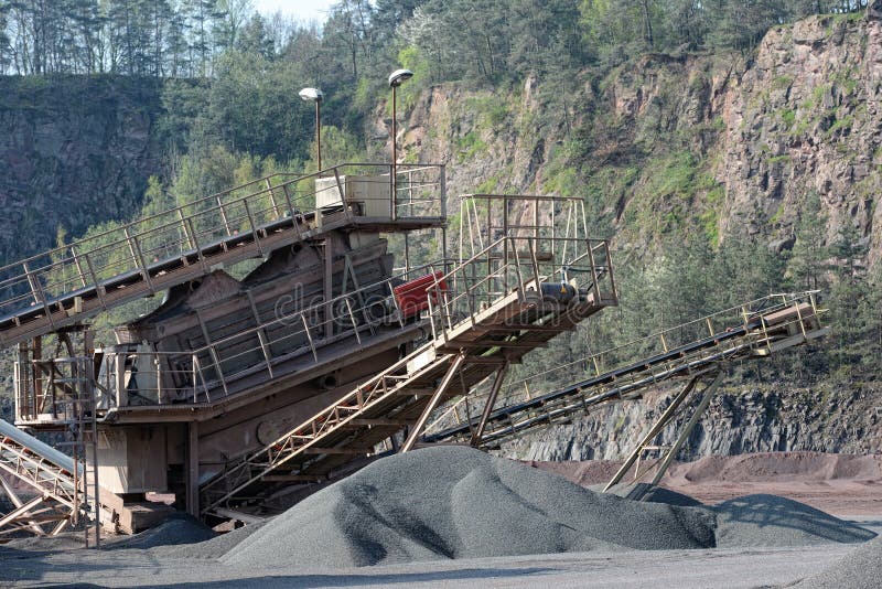 Stone Crusher in a Quarry. Mining Industry. Stock Photo - Image of ...