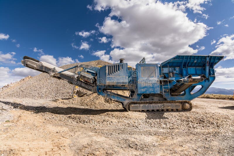 Stone Crusher Machine In A Quarry Or Open-pit Mine, To Transform Into ...