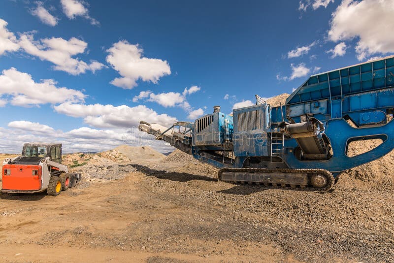 Stone Crusher Machine In A Quarry Or Open-pit Mine, To Transform Into ...