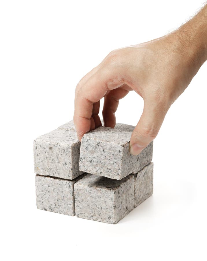 Stone Cube stock photo. Image of blocks, final, granite - 45824320