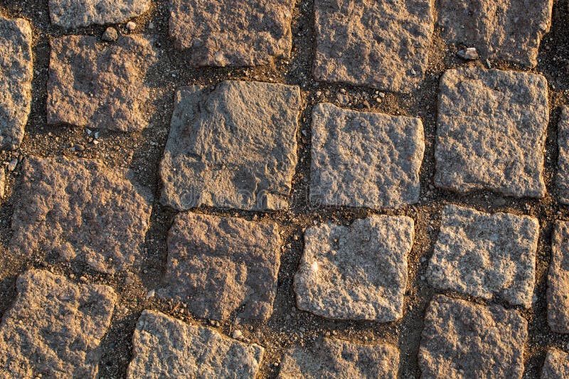 Stone Cubes with Concrete on the Ground. Flat Lay Stock Image - Image ...