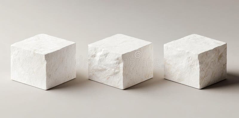 Stone Cubes Showcasing Texture and Form in Studio Lighting Stock ...