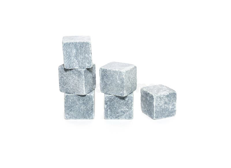 Stone Cubes on White Background Stock Image - Image of close, heap ...