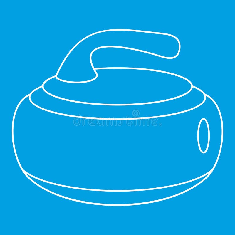 Stone for Curling Icon, Outline Style Stock Vector - Illustration of ...