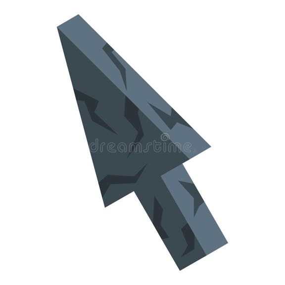 Stone Cursor Pointing, Concept of Online Game or Ancient Tool Stock ...