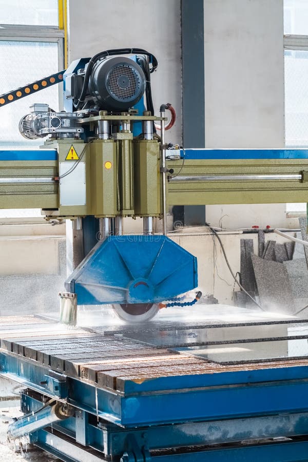 Stone Cutting Machine Closeup Stock Photo - Image of manufacturing ...