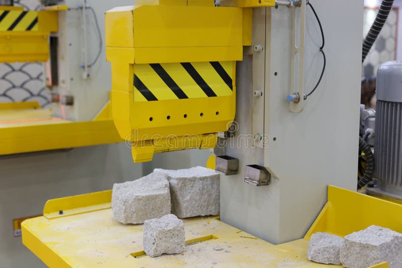 Stone Cutting Work with Saw Stock Image - Image of machinery, hand ...