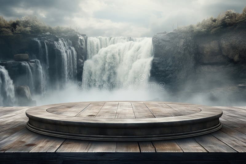 Stone 3D Podium for Product Presentation Against the Backdrop of a ...