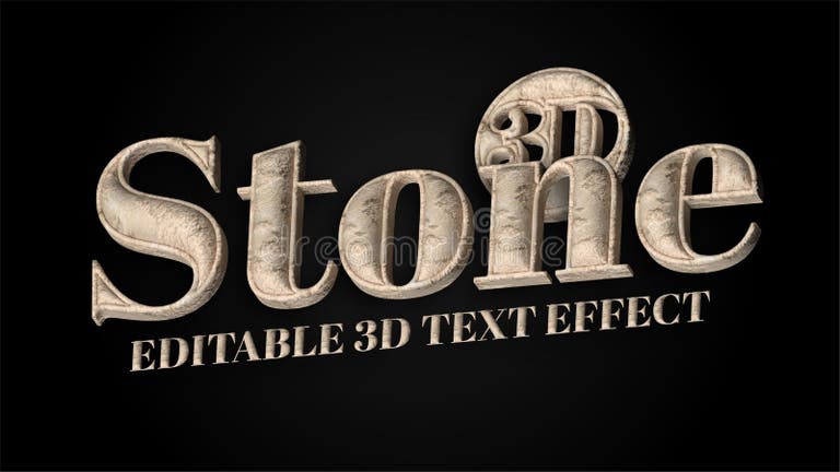 Editable Stone Text Effect Stock Illustrations – 272 Editable Stone ...
