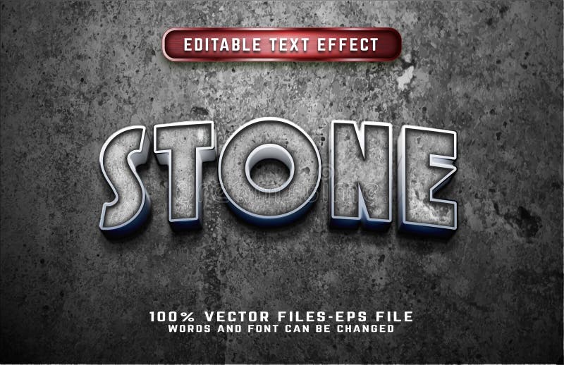 Stone 3d Text Effect Premium Vector Stock Vector - Illustration of ...