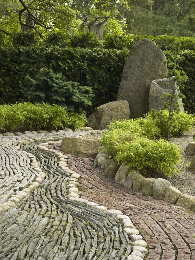Japanese stone garden stock image. Image of stone, garden - 1036817