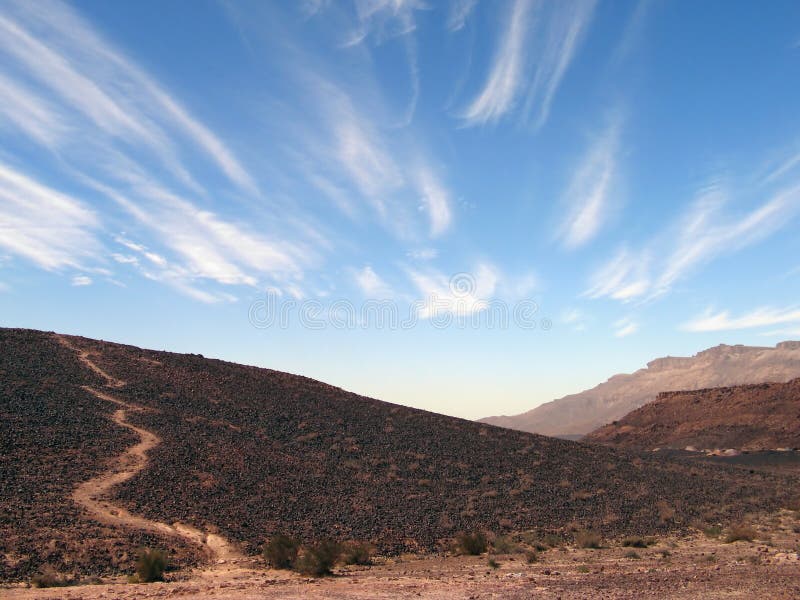 Stone desert stock photo. Image of desert, stone, clouds - 2163836