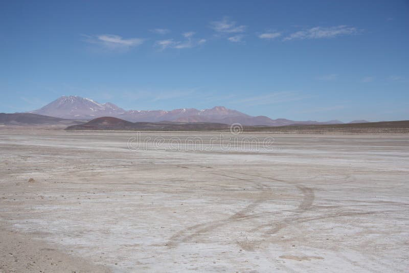 Stone Desert with a Trace of a Car Stock Photo - Image of mountain ...