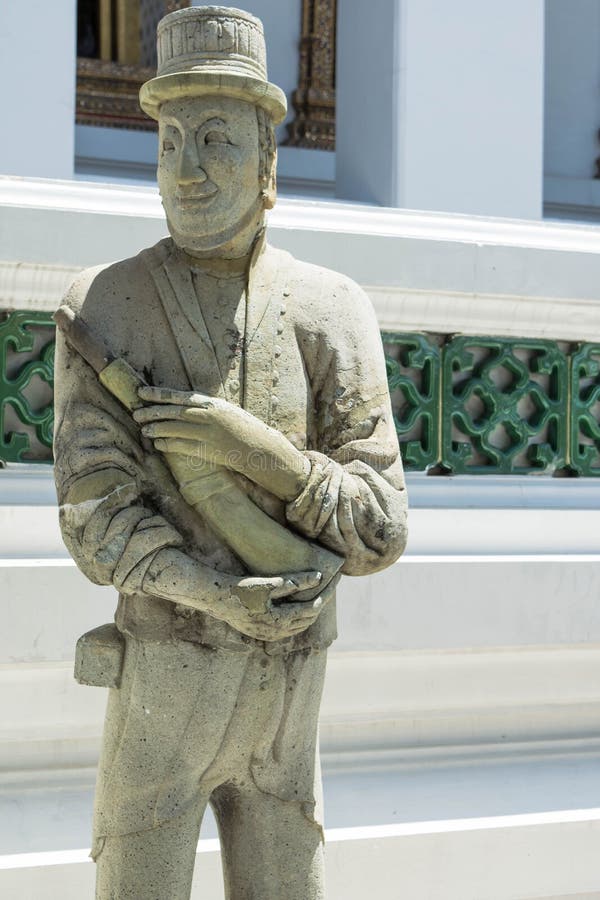 Stone Doll Garden Maya Face Statue Stock Photo - Image of culture ...