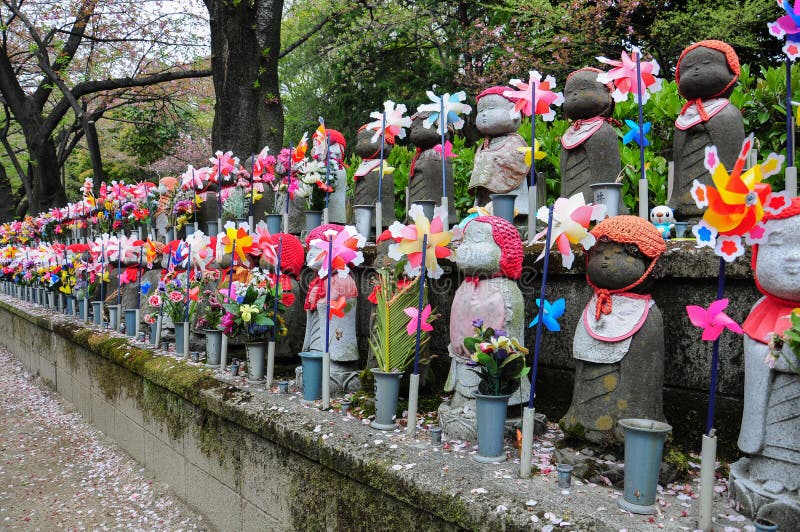 Stone Dolls in Temple, Japan Stock Photo - Image of sculpture, calm ...