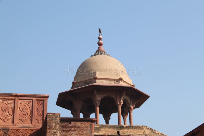 Stone Dome of Agra Fort, India Stock Photo - Image of asian, monument ...