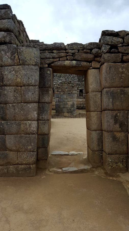 Ruin of a Stone Building of the Ancient Town of Machu Picchu, Peru ...