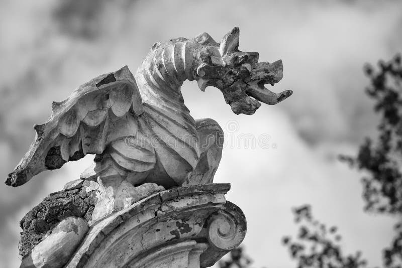Little Dragon at Villa Borghese in Rome Stock Photo - Image of statue ...