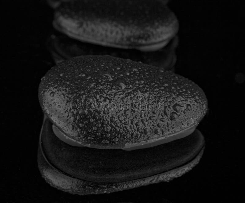 Stone in drops stock image. Image of japanese, purity - 47457707