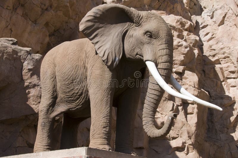 Stone elephant stock image. Image of ears, stone, carved - 5609813