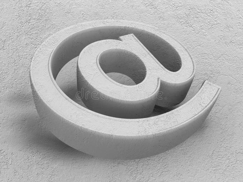 Metal Email Alias Symbol stock illustration. Illustration of grey - 1499135