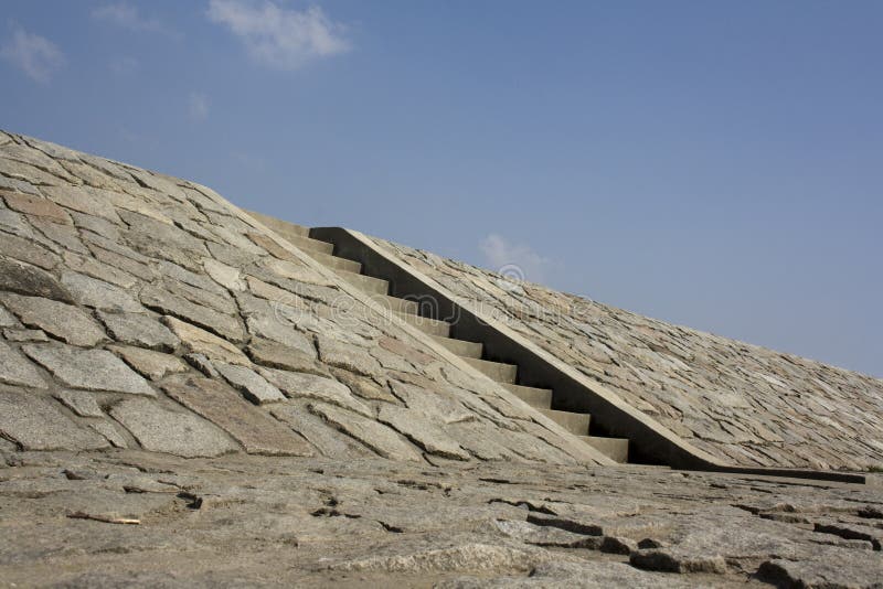 Stone embankment stock image. Image of rock, cloud, stairs - 40765993
