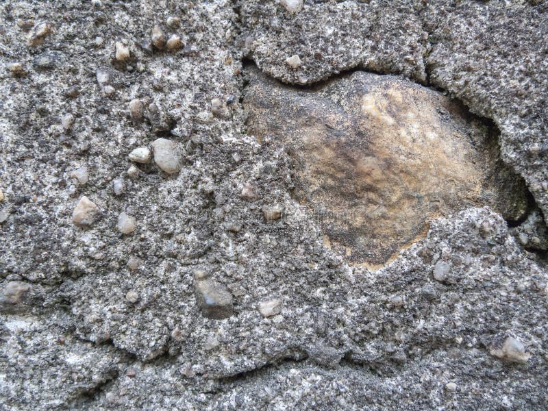 Stone Embedded in Old Concrete Stock Photo - Image of massachusetts ...