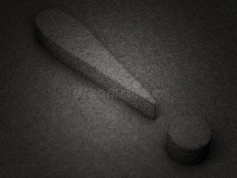 Stone exclamation mark stock illustration. Illustration of symbol ...