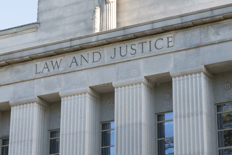 Stone Facade of Courthouse stock photo. Image of case - 118806340
