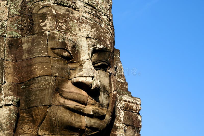 Stone Face stock photo. Image of artifact, detail, buddhism - 10849210