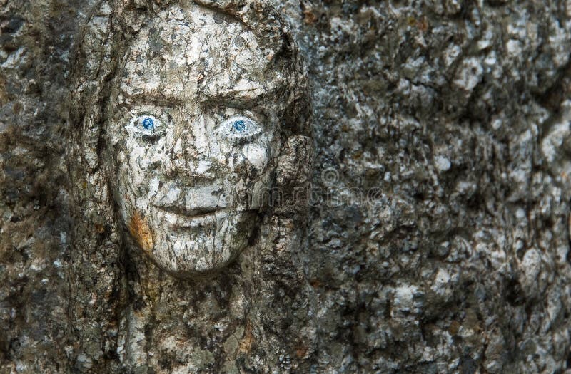 Stone face stock image. Image of stoned, sculpture, stone - 12874459