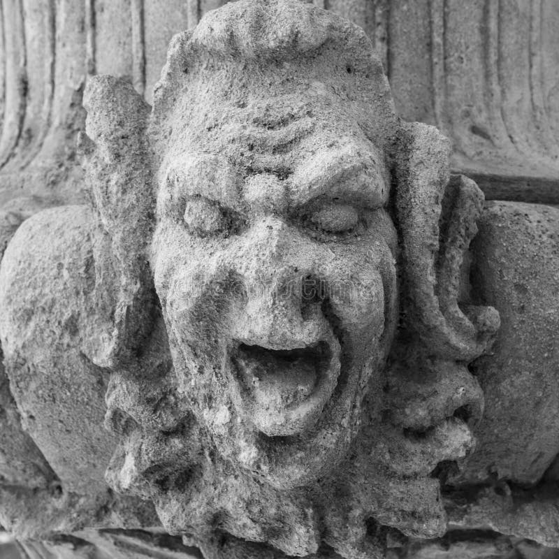 A stone face scream editorial photo. Image of stone - 122184366