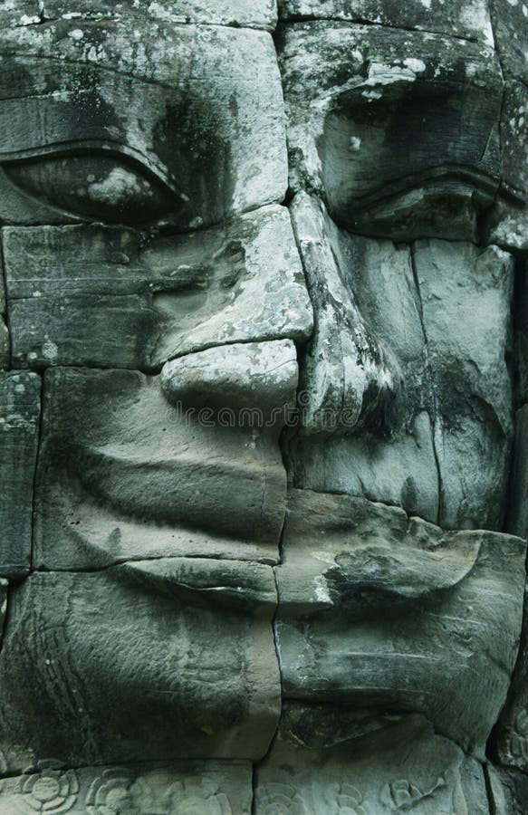 Stone face stock photo. Image of eastern, face, thailand - 54189850
