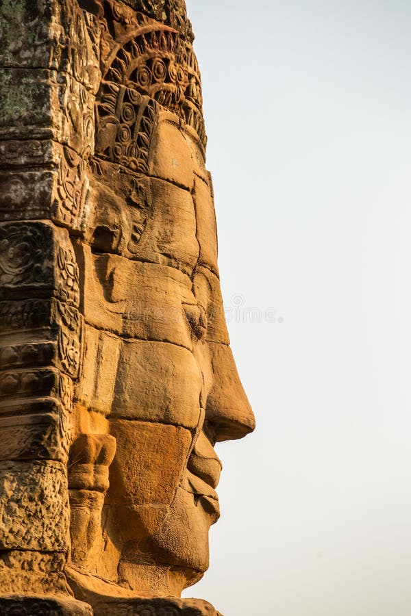 Face on temple stock image. Image of temple, asia, ancient - 14407