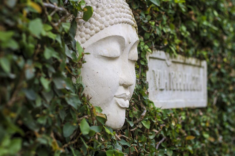 Stone Face stock image. Image of culture, detail, asia - 32441235