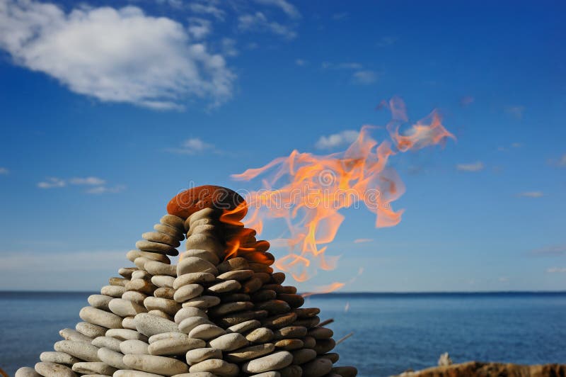 Stone fire stock image. Image of harmony, contemplation - 7855093
