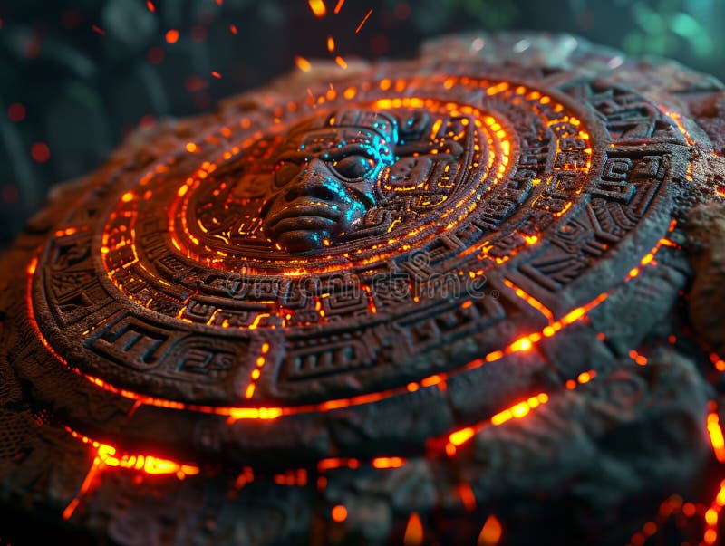 A Stone with Fire and Flames on it Stock Image - Image of sphere ...